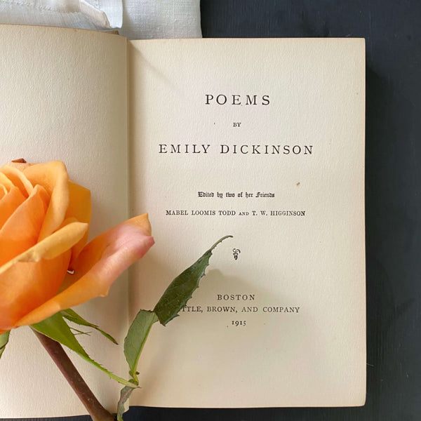 Antique Edition of Poems by Emily Dickinson circa 1915 – In The Vintage ...