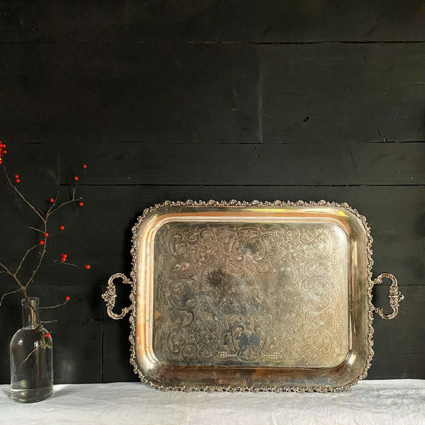 Large 1847 Rogers Bros Silverplate Serving Tray - Prince Charles Patte ...
