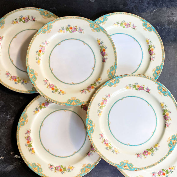 Vintage 1930s Meito Madrid Porcelain Dinner Plates - Set of Six circa ...