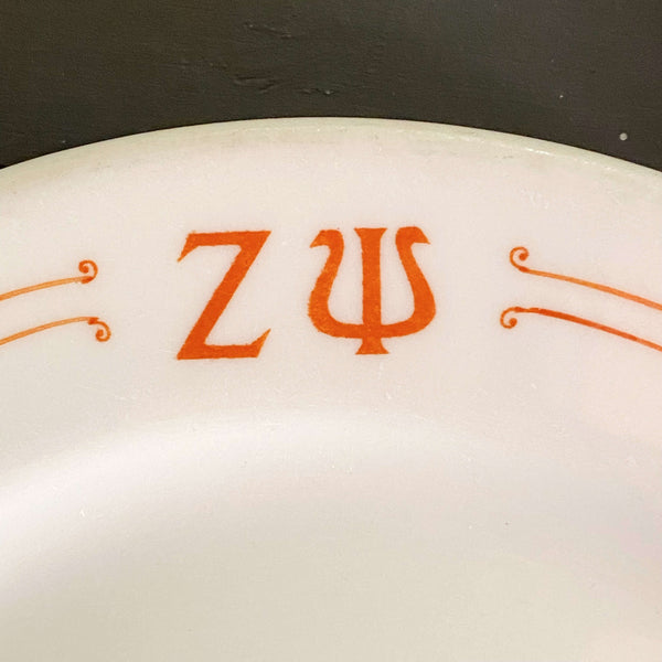 Vintage 1930s Zeta Psi & Theta Delta Chi Fraternity Restaurant Ware Pl ...