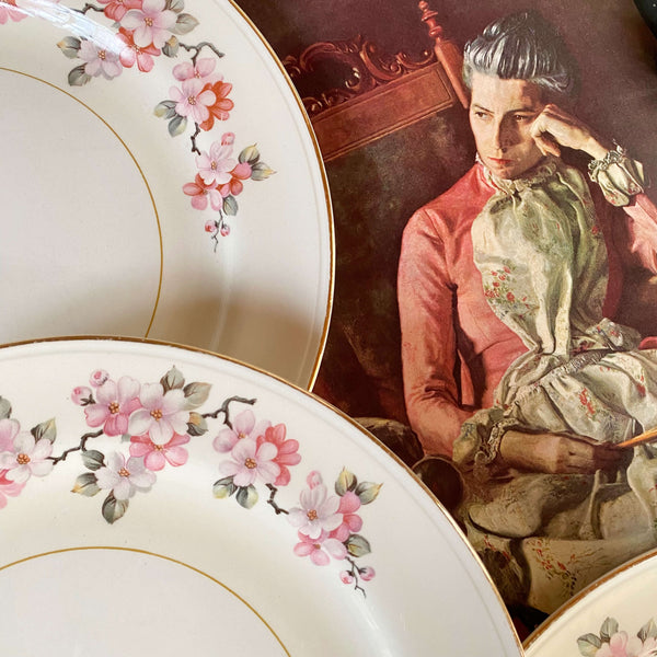Vintage Homer Laughlin Apple Blossom Dinner Plates - Set of Four circa ...