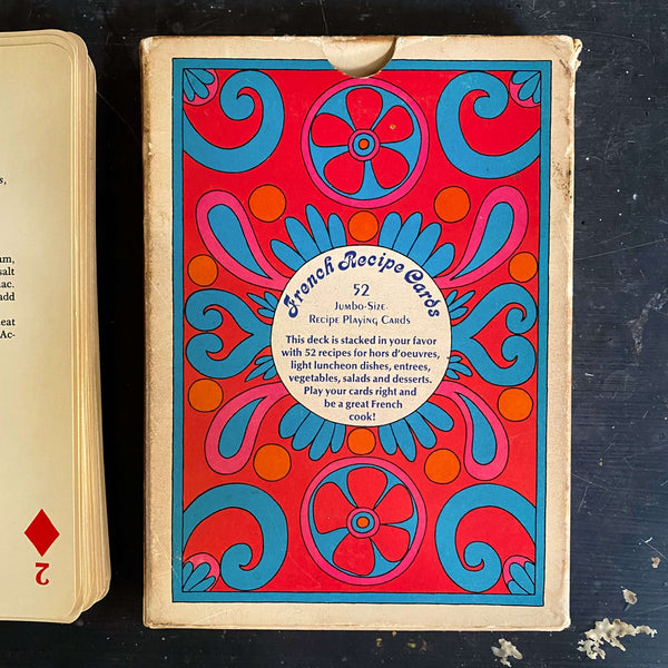 Vintage 1960s French Recipe Playing Cards - Oversized Jumbo Deck with ...