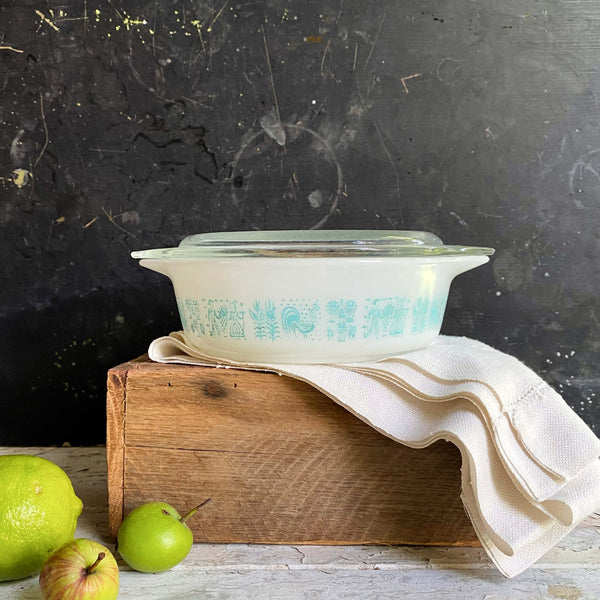 Vintage Pyrex Amish Butterprint Covered Casserole Dish circa 1957-1968 ...