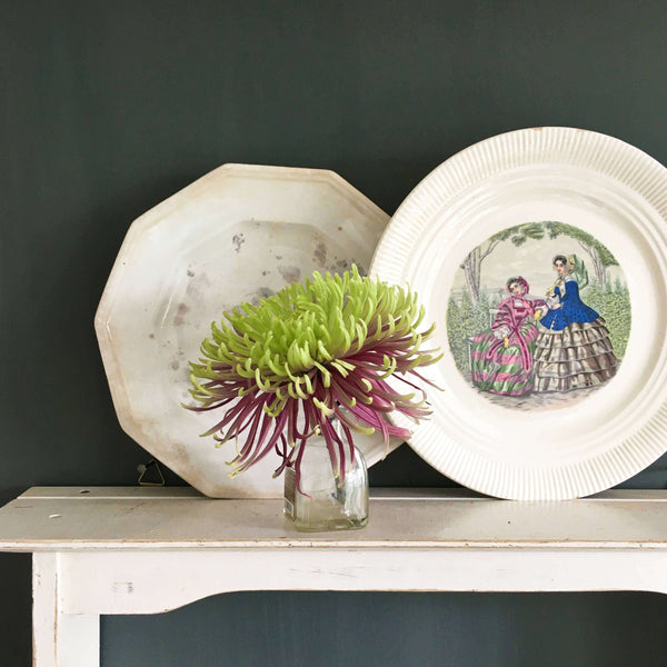 Vintage 1940s Godey Print Plate by Salem China Company - Victory Shape ...