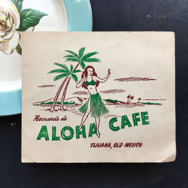 Vintage 1940's Aloha Cafe Tijuana, Mexico Souvenir Photo Holder - Rare ...