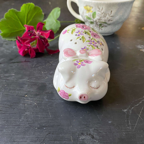 Vintage Ceramic Pomander Drawer Sachet by Avon - Floral Piglet circa 1 ...