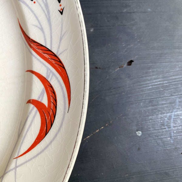 Vintage 1930s Red Wheat Dinner Plates designed by J. Palin Thorley - T ...