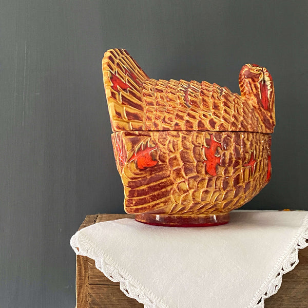 Vintage Thanksgiving Turkey Ceramic Candy Dish circa 1970s – In The ...